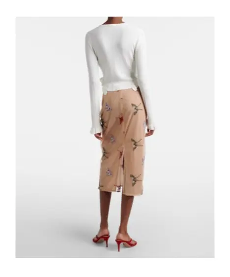 Blumarine Appliqué Midi Skirt