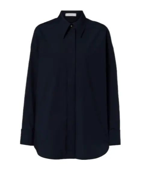 Dorothee Schumacher Cotton-blend Poplin Oversized Shirt - Black