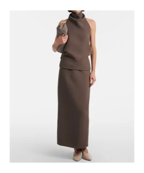 Khaite Winton Crepe Maxi Skirt