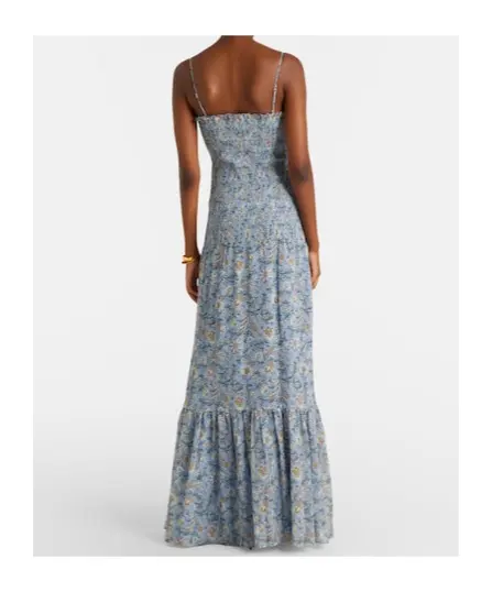 Veronica Beard Floral Cotton And Silk Maxi Dress - Gray