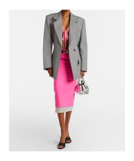 Attico Virgin Wool Pencil Skirt