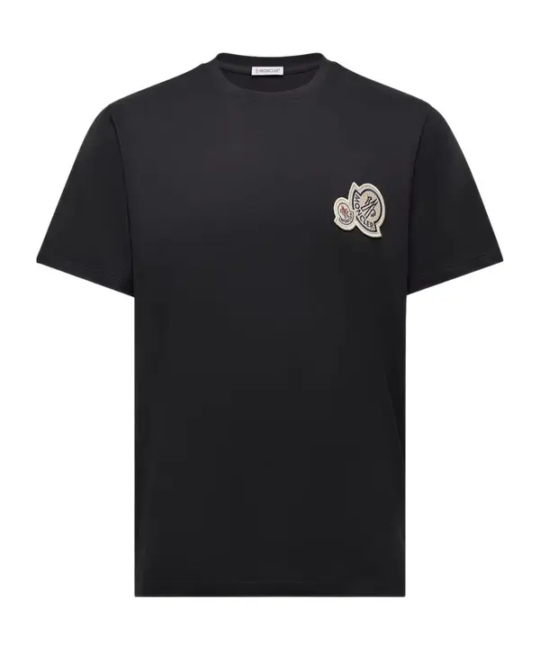 Moncler Logo Patch T-shirt - Black