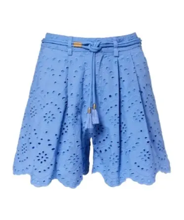 Poupette St Barth Broderie Anglaise Cotton Shorts