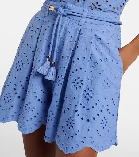 Poupette St Barth Broderie Anglaise Cotton Shorts