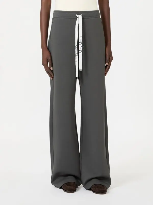 Max Mara Wide Leg Drawstring Pants - Dark Gray