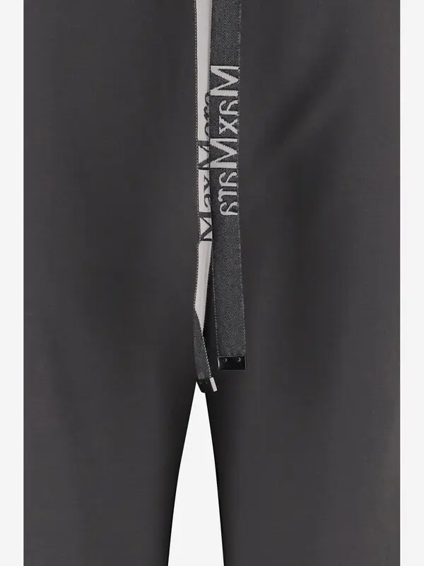 Max Mara Wide Leg Drawstring Pants - Dark Gray