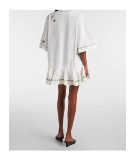 ALEMAIS Camelia Embroidered Cotton Minidress
