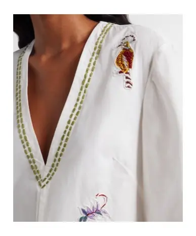 ALEMAIS Camelia Embroidered Cotton Minidress