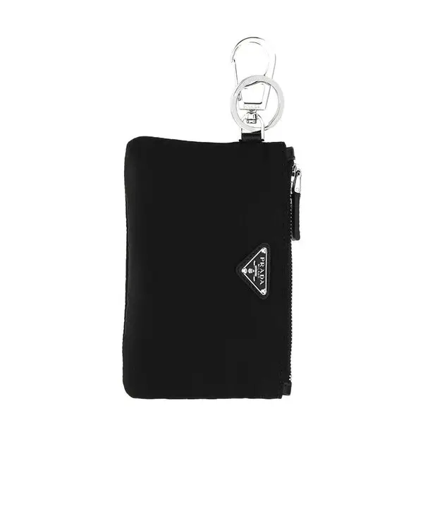 Prada Logo Plaque Pouch Keyring