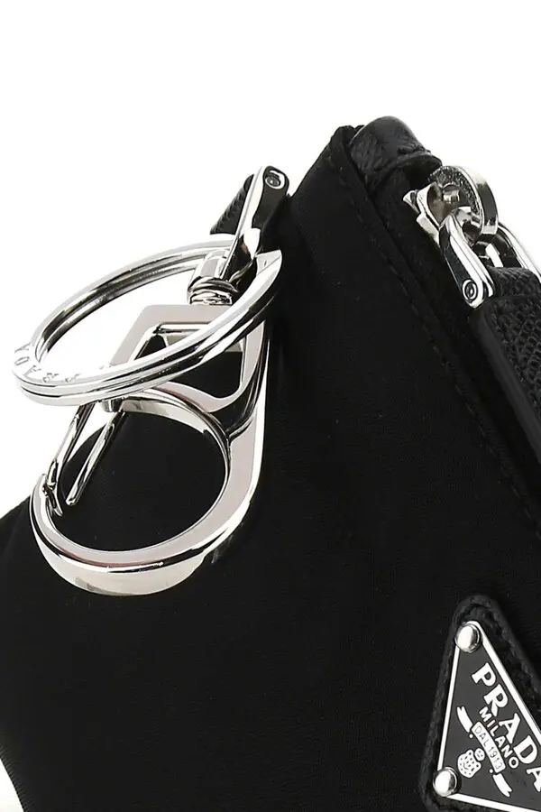 Prada Logo Plaque Pouch Keyring