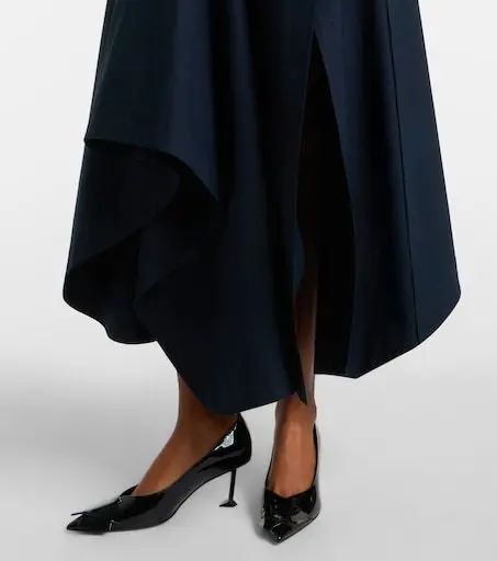 Givenchy Asymmetric Cotton Poplin Maxi Skirt