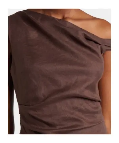 SIR. One-shoulder Linen Minidress