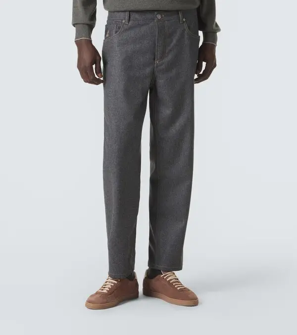Brunello Cucinelli Virgin Wool Straight Pants