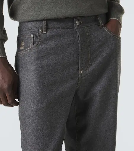 Brunello Cucinelli Virgin Wool Straight Pants