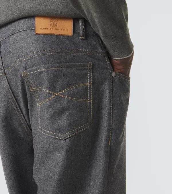 Brunello Cucinelli Virgin Wool Straight Pants