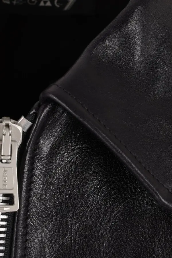 Our Legacy Dyed Leather Zip-up Jacket - Black