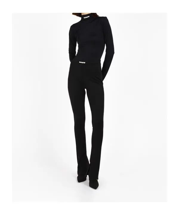 BARROW Logo Waistband Flared Leggings