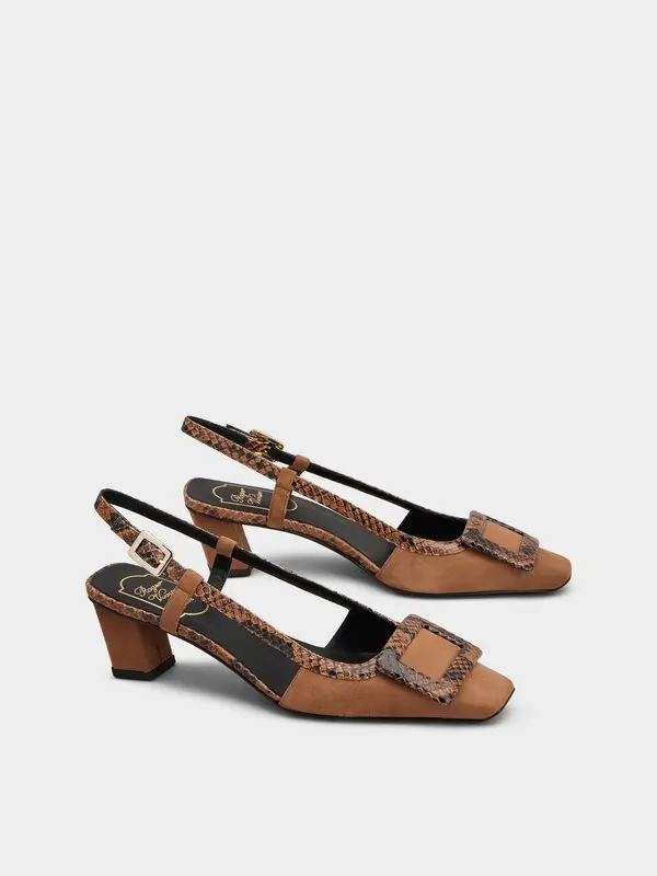 ROGER VIVIER Belle Vivier Slingback Pumps In Suede