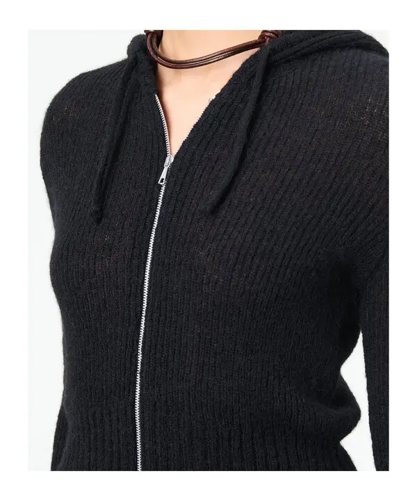 Our Legacy Compact Hood Knitted Zip-up Cardigan