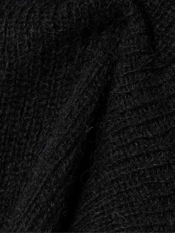 Our Legacy Compact Hood Knitted Zip-up Cardigan - Black