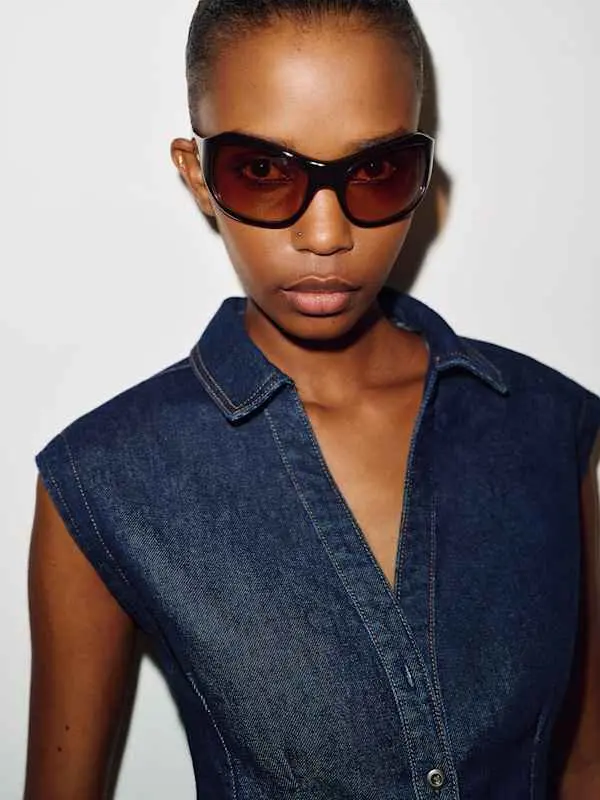 REFORMATION Veronica Denim Top