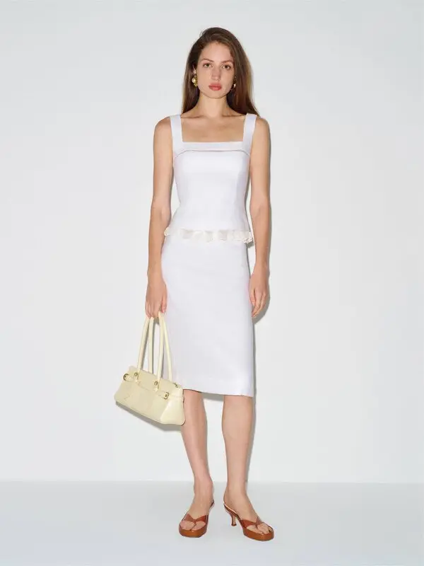 REFORMATION Nanette Linen Top
