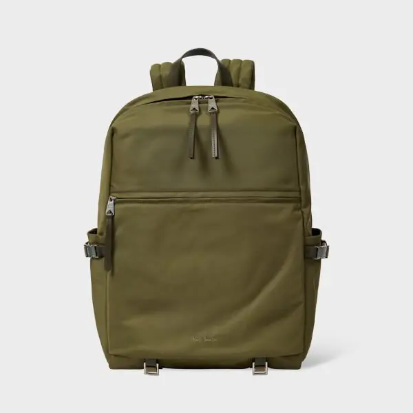Paul Smith Khaki Recycled Polyamide Backpack - Brown