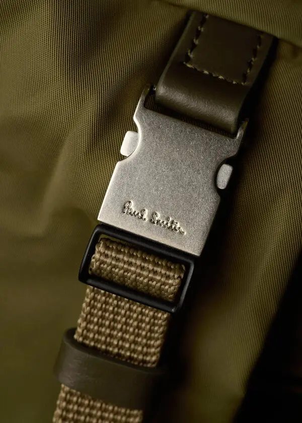 Paul Smith Khaki Recycled Polyamide Backpack