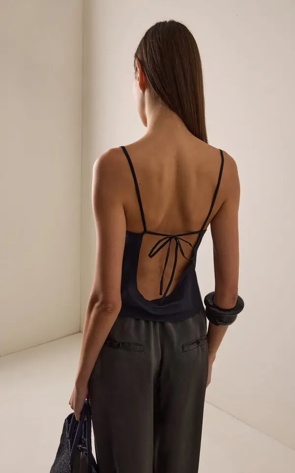 LESET Daniel Open-back Square-neck Tank Top