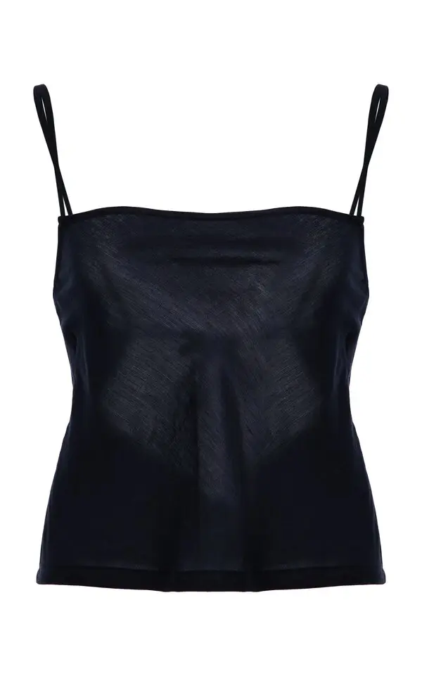 LESET Daniel Square-neck Tank Top - Navy