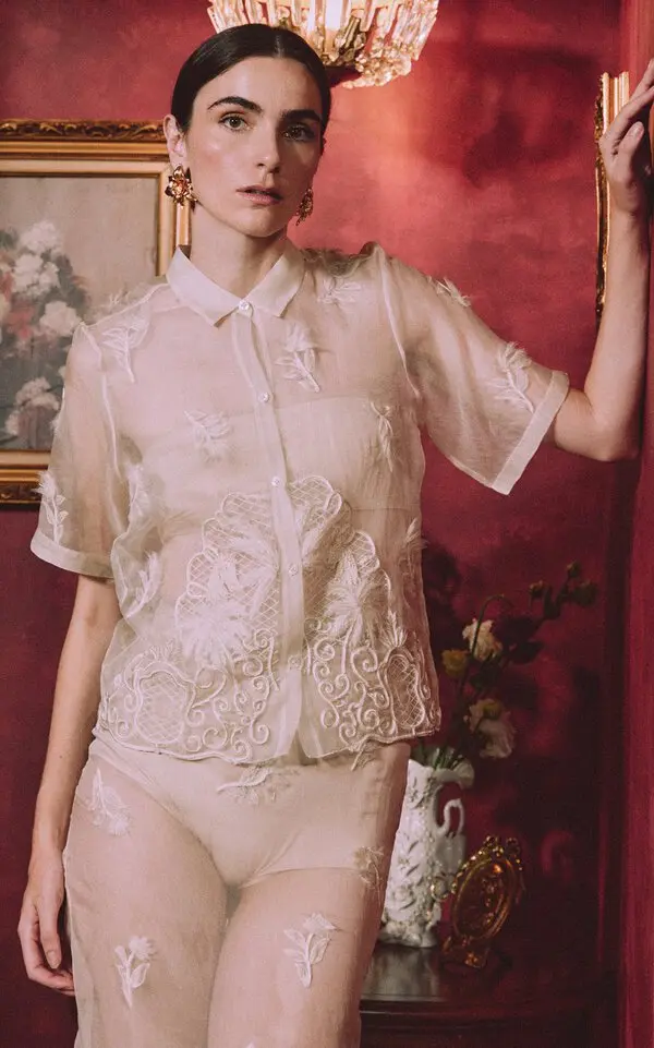 Agua Bendita Pensamiento Tristan Silk Top
