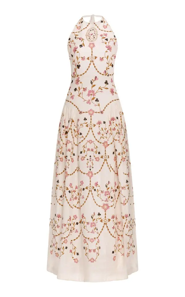 Agua Bendita Balsa Hechizo Linen Maxi Dress - Multi