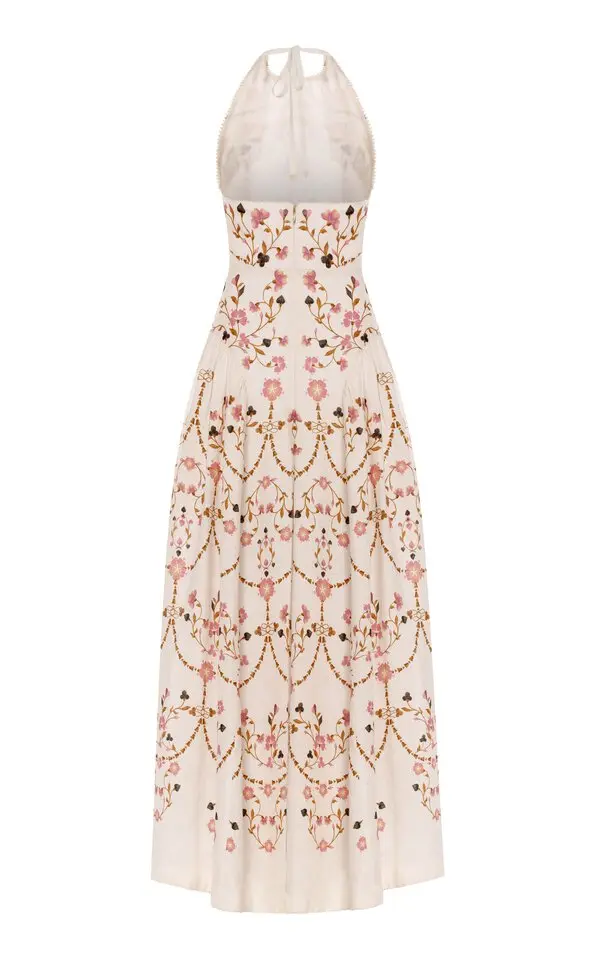 Agua Bendita Balsa Hechizo Linen Maxi Dress