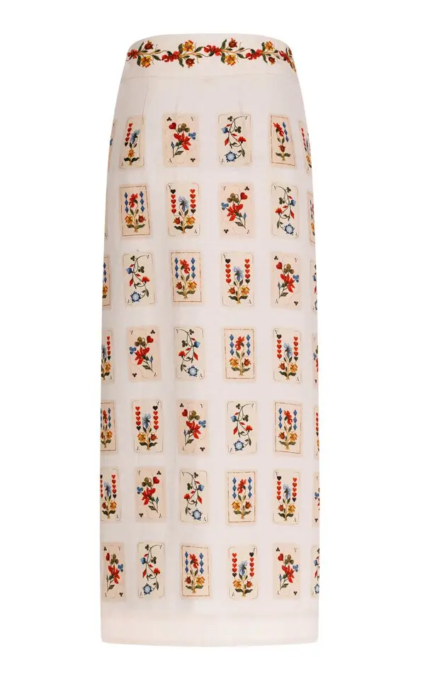 Agua Bendita Linen Maxi Wrap Skirt