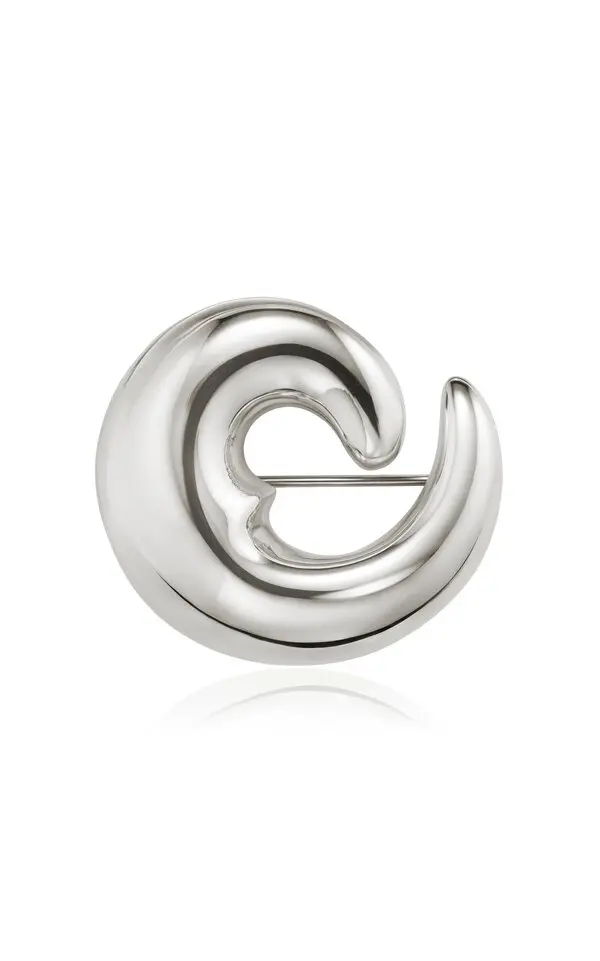Agmes Sterling Swirl Brooch - Silver