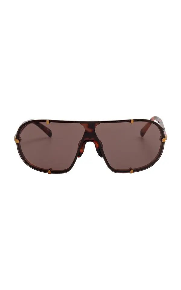 Dries Van Noten Square Frame Acetate Sunglasses - Brown