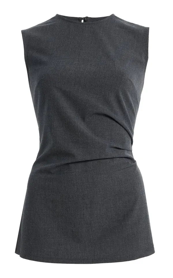 CHORUS Exclusive Ruched Crepe Top