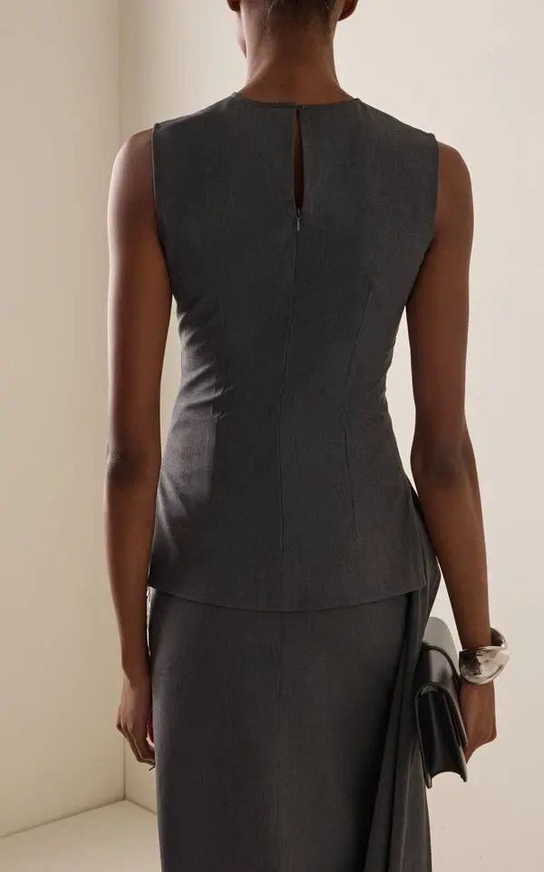 CHORUS Exclusive Ruched Crepe Top