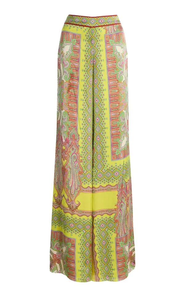 Alexis Triest Twill Wide-leg Pants - Yellow