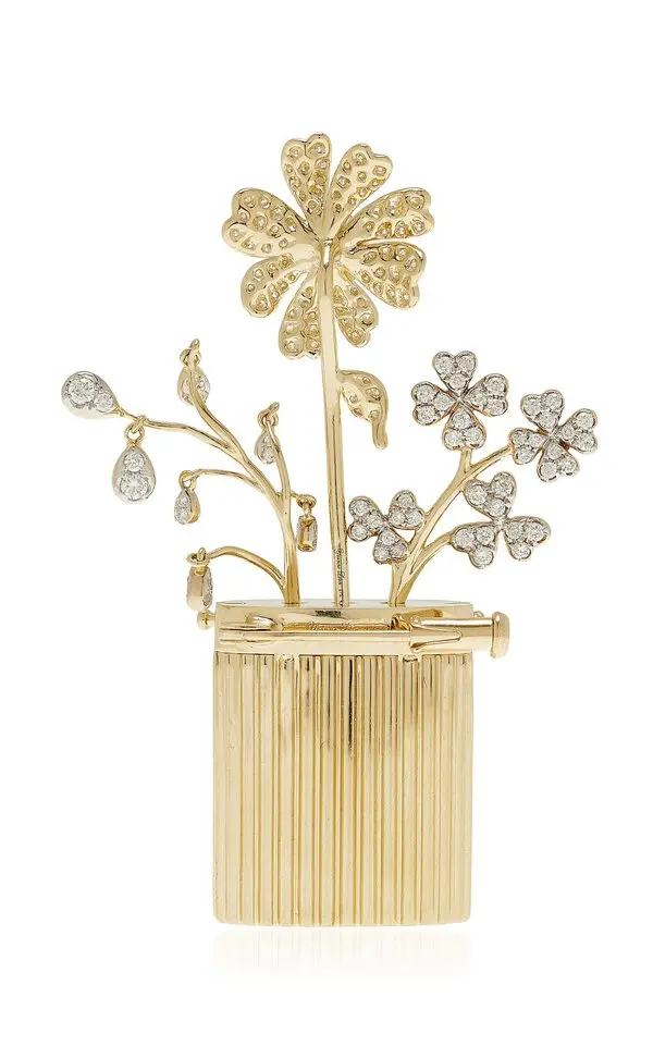 Yvonne Léon Flower In Berlingot Vase Necklace