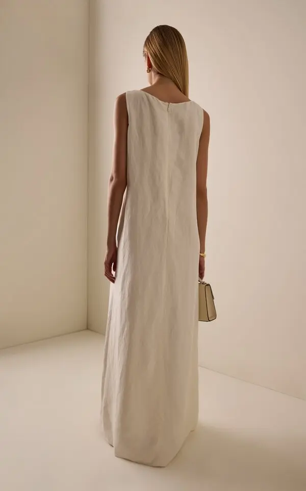 Lafayette 148 New York Scoop Neck A-line Maxi Dress