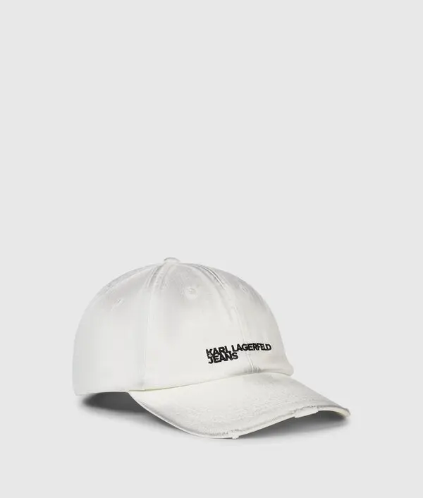 KL JEANS Jeans Washed Logo Baseball Cap - Egret