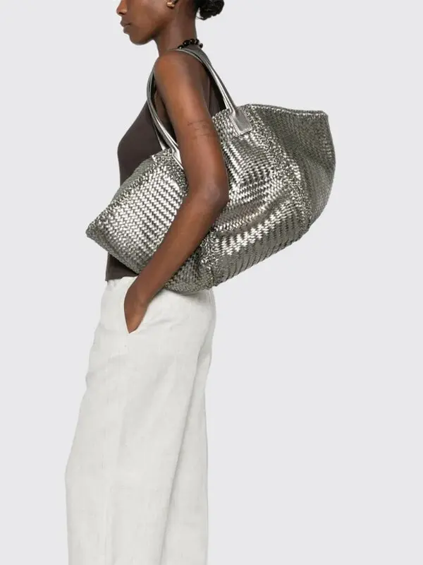 Dragon Diffusion Woven Leather Shoulder Bag - Green