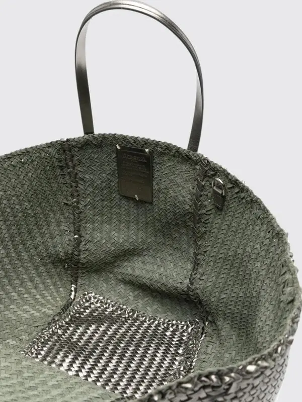 Dragon Diffusion Woven Leather Shoulder Bag - Green