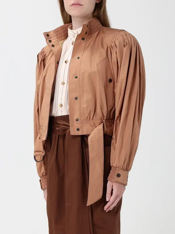 Chloé Cotton Poplin Cropped Jacket - Beige