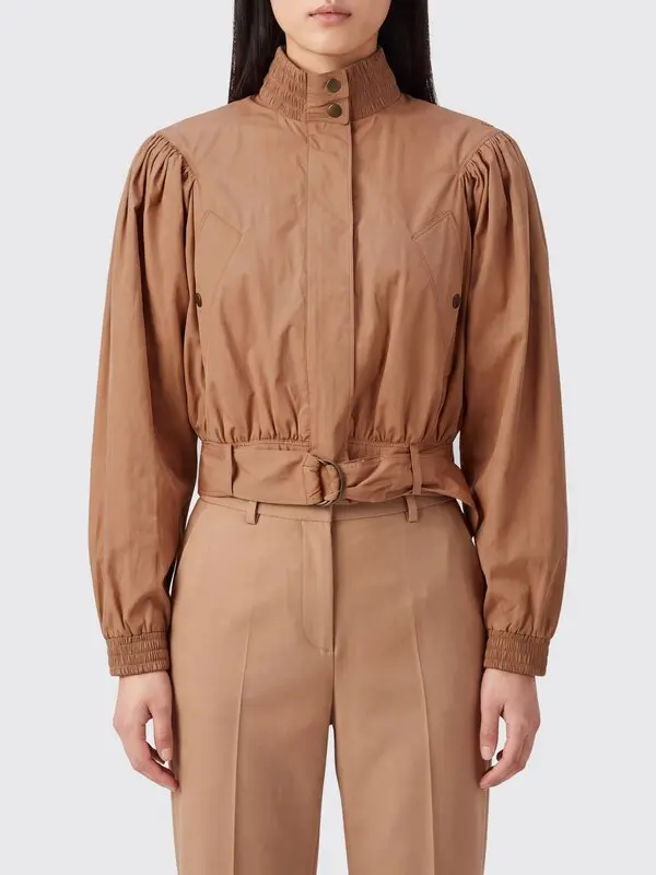 Chloé Cotton Poplin Cropped Jacket - Red