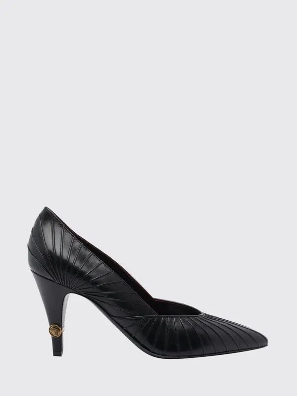 Versace And Brown Lambskin Pumps - Black