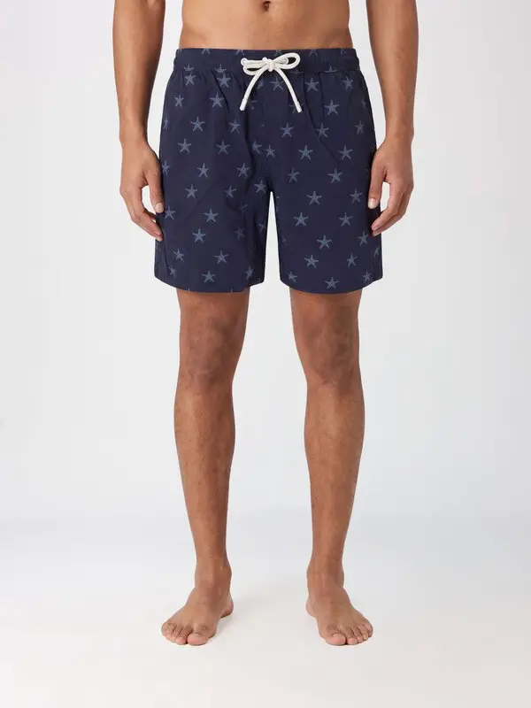MC2 SAINT BARTH Graphic Print Swim Shorts - Navy