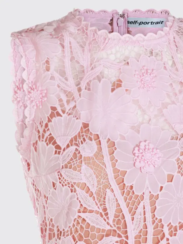 SELF-PORTRAIT A-line Off-the-shoulder Lace Ceremony Mini Dress