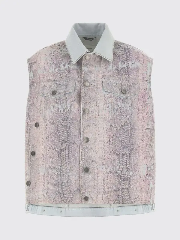 HAIKURE Python Print Denim Shirt Vest